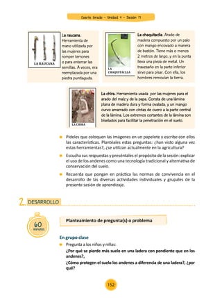 Unidad 4 sesiones Cuarto Grado 2015 | PDF