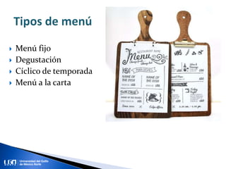 Unidad 4. El menú | PPTX