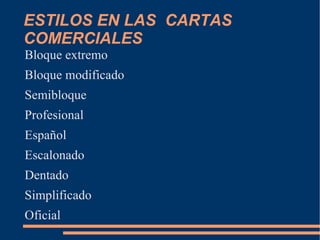 Ejemplos De Cartas Comerciales En Estilo Bloque Extremo Que Inspiran