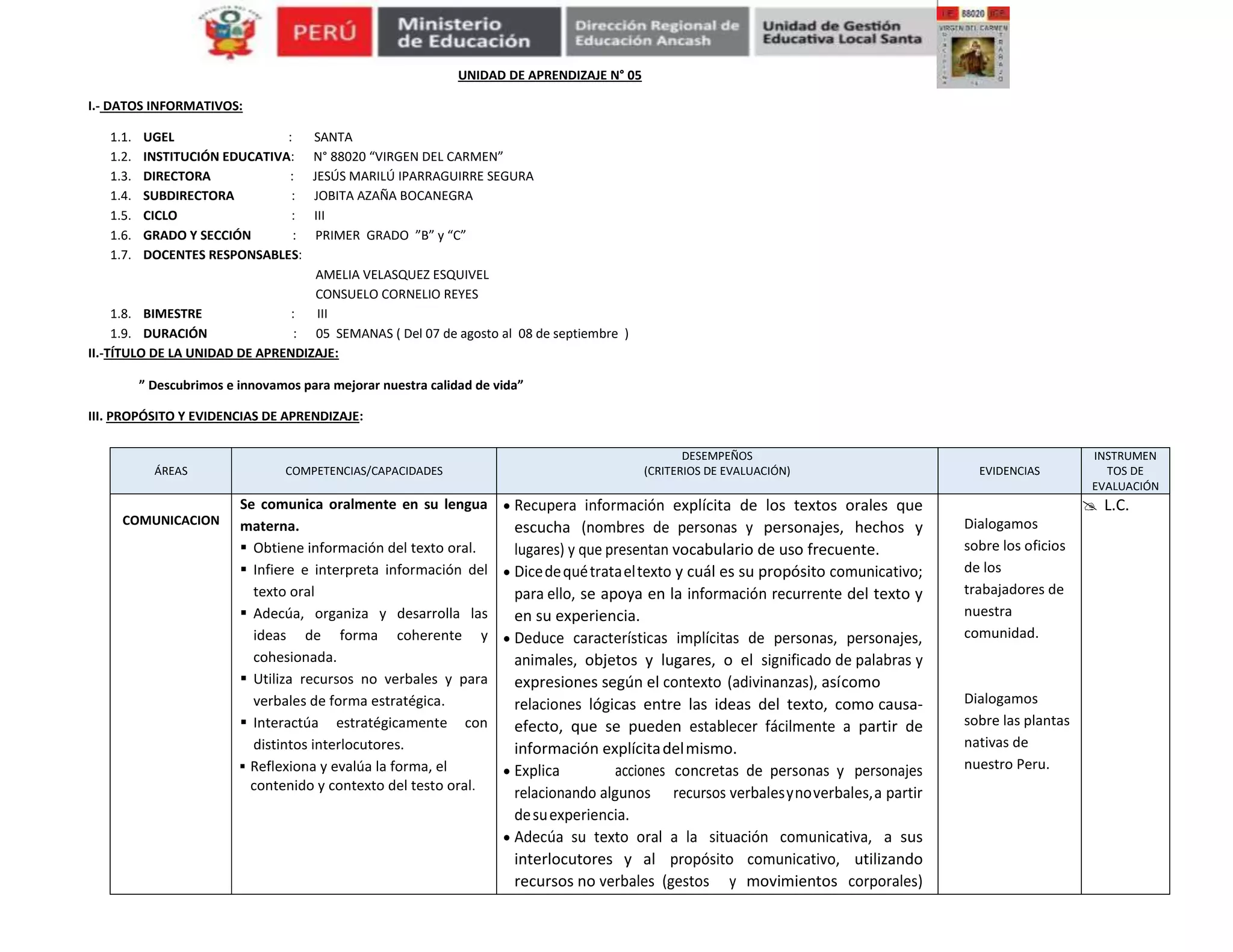 unidad 5 primer grado.docx