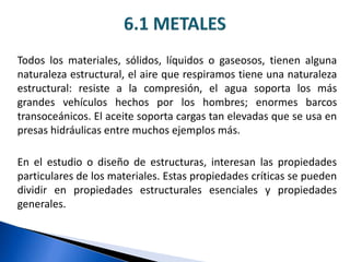 Unidad 6. Los materiales estructurales | PPTX