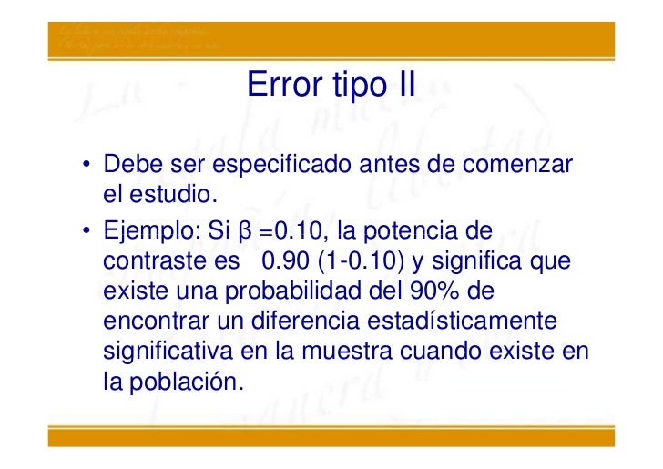Error Tipo 1 Y Tipo 2 Ejemplos Opciones De Ejemplo