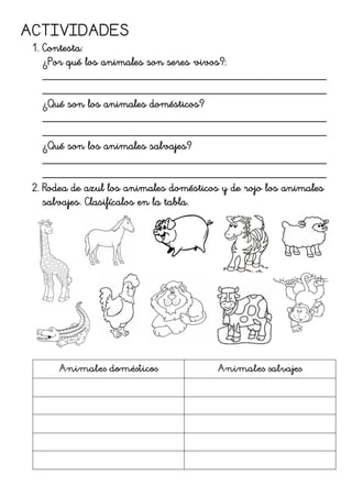 Unidad los animales | PDF