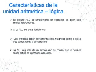 Unidad aritmética lógica (ALU) | PPTX