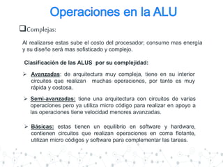 Unidad aritmética lógica (ALU) | PPTX