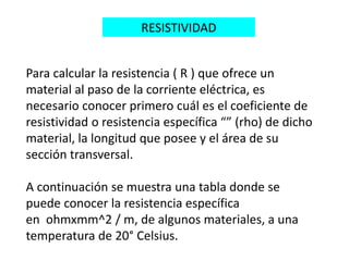 Unidad curricular circuitos electricos pnfe diapositivas de resistencia ...