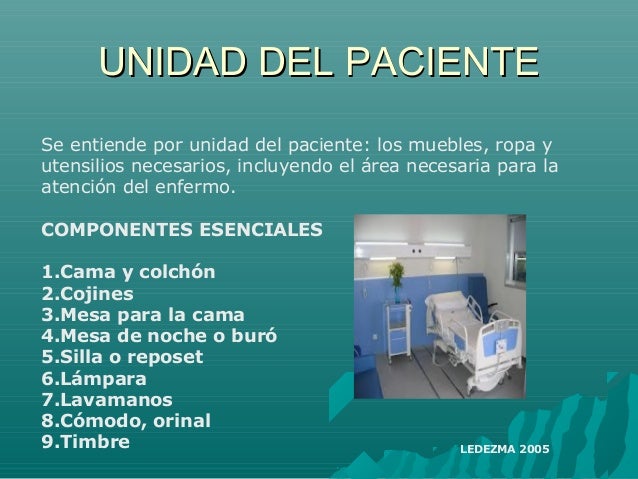 Unidad Del Paciente Mobiliario Y Equipo - slingo