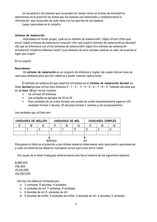 Unidad diagnóstica 6to grado matematica | DOC