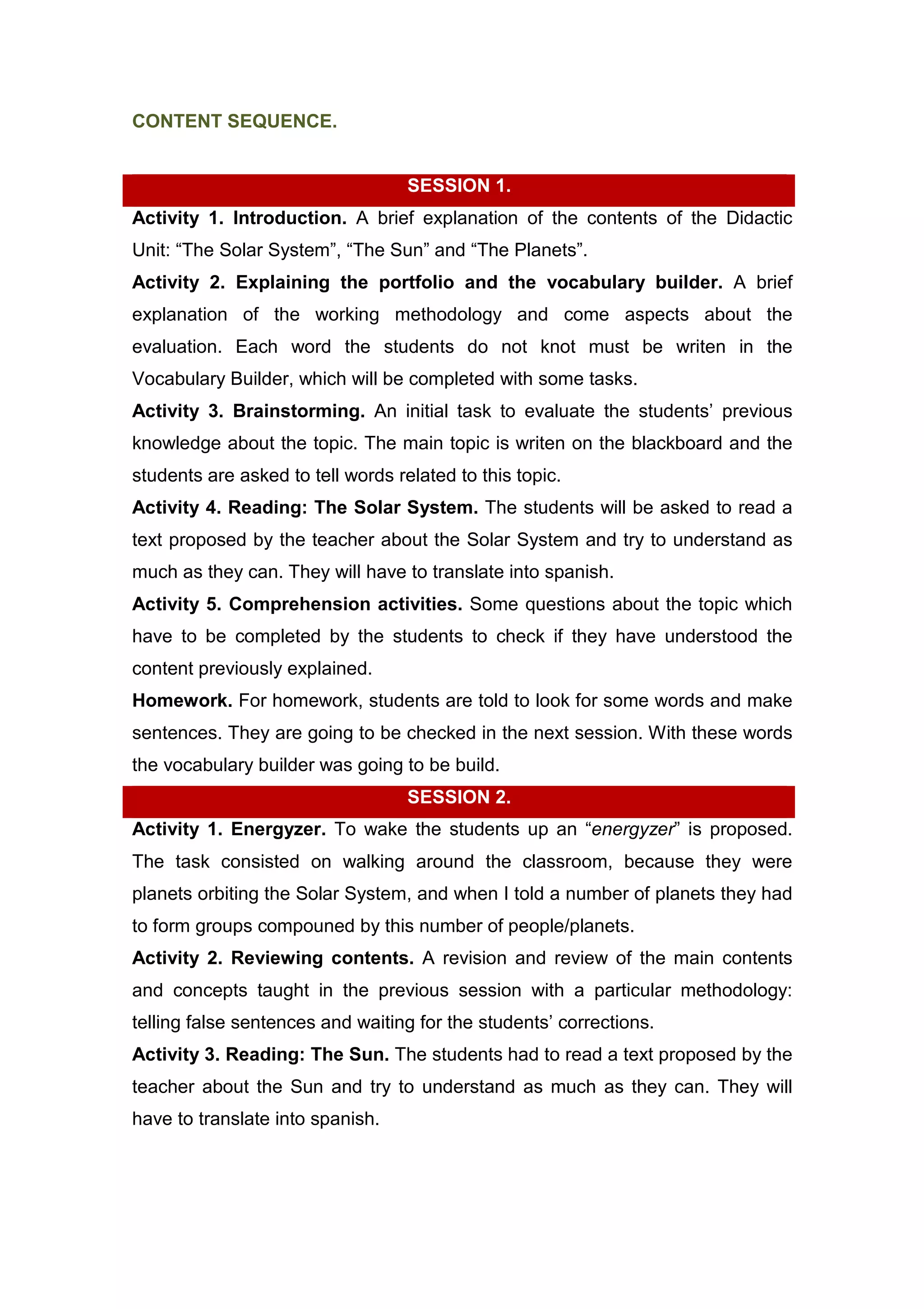 Unidad didactica. el universo | PDF