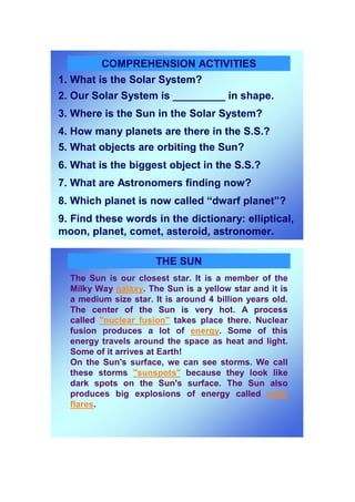 Unidad didactica. el universo | PDF