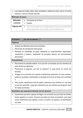 Unidad didactica la familia | PDF