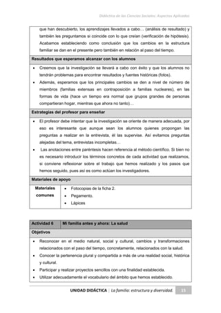 Unidad didactica la familia | PDF