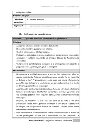 Unidad didactica la familia | PDF
