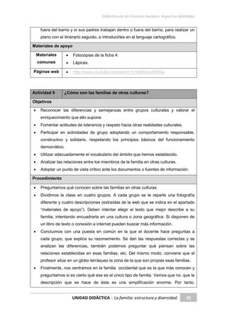 Unidad didactica la familia | PDF