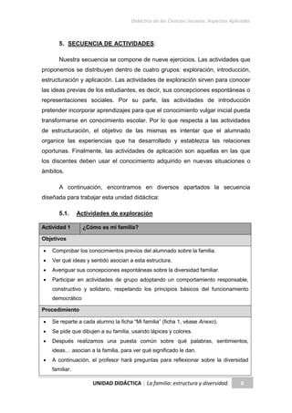 Unidad didactica la familia | PDF