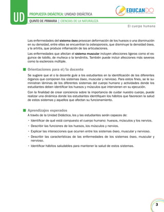 Unidad didactica cuerpo humano | PDF