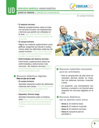 Unidad didactica cuerpo humano | PDF