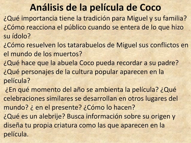 Unidad didactica de la pelicula coco | PDF