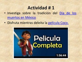 Unidad didactica de la pelicula coco | PDF