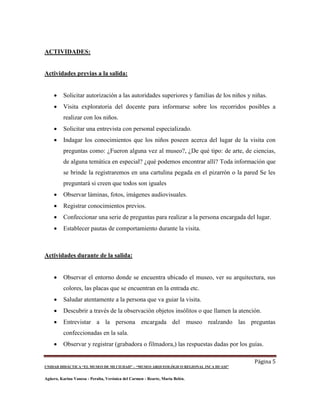 Unidad didactica el museo | PDF