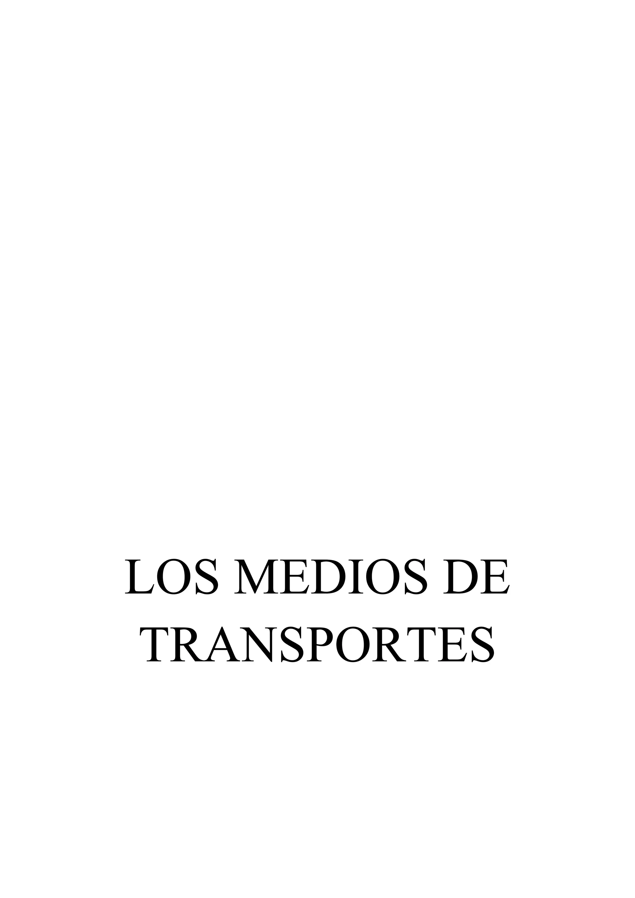 Unidad didactica los medios de transportes. | PDF