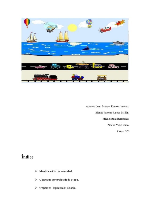 Unidad didactica los medios de transportes. | PDF