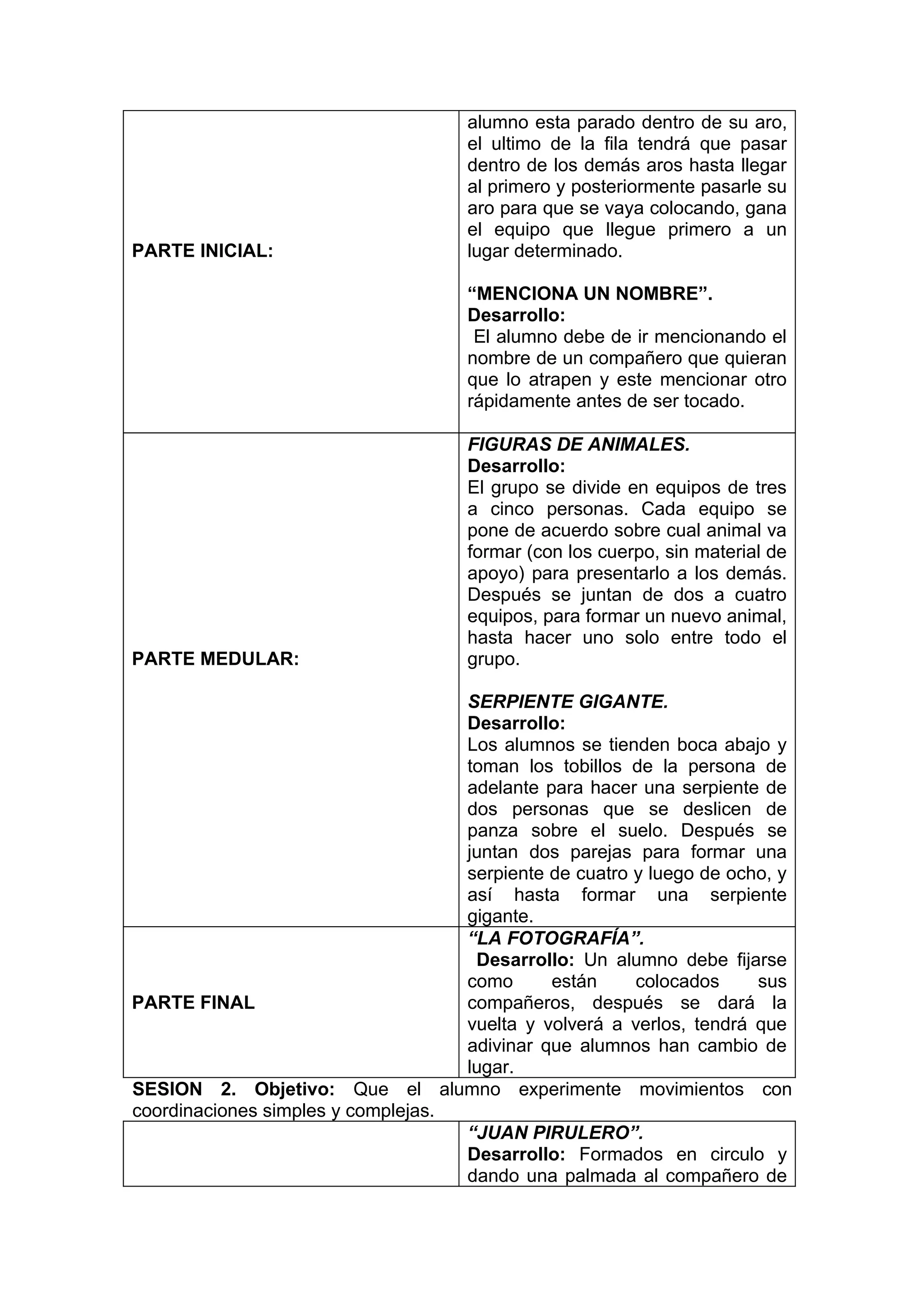 Unidad Didactica Moviendo mi Cuerpo | PDF