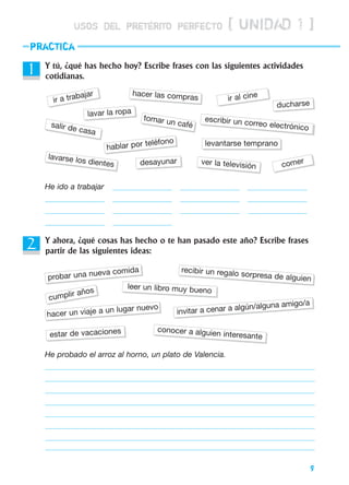 Unidad didactica tiempos del pasado.blog de hispanistas de agadir. | PDF