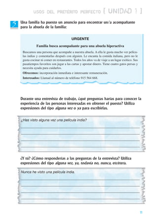 Unidad didactica tiempos del pasado.blog de hispanistas de agadir. | PDF