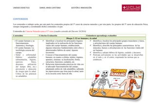 Unidad didáctica Conozco mi cuerpo y lo muevo | PDF