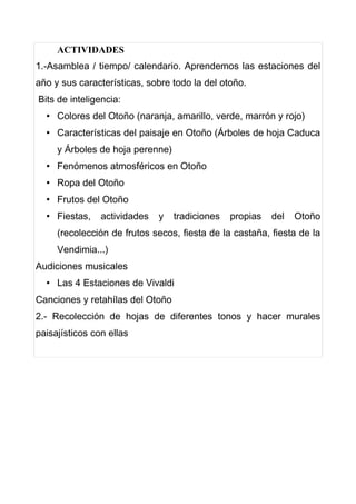 LOS COLORES DEL OTOÑO - Unidad didáctica integrada | ODT