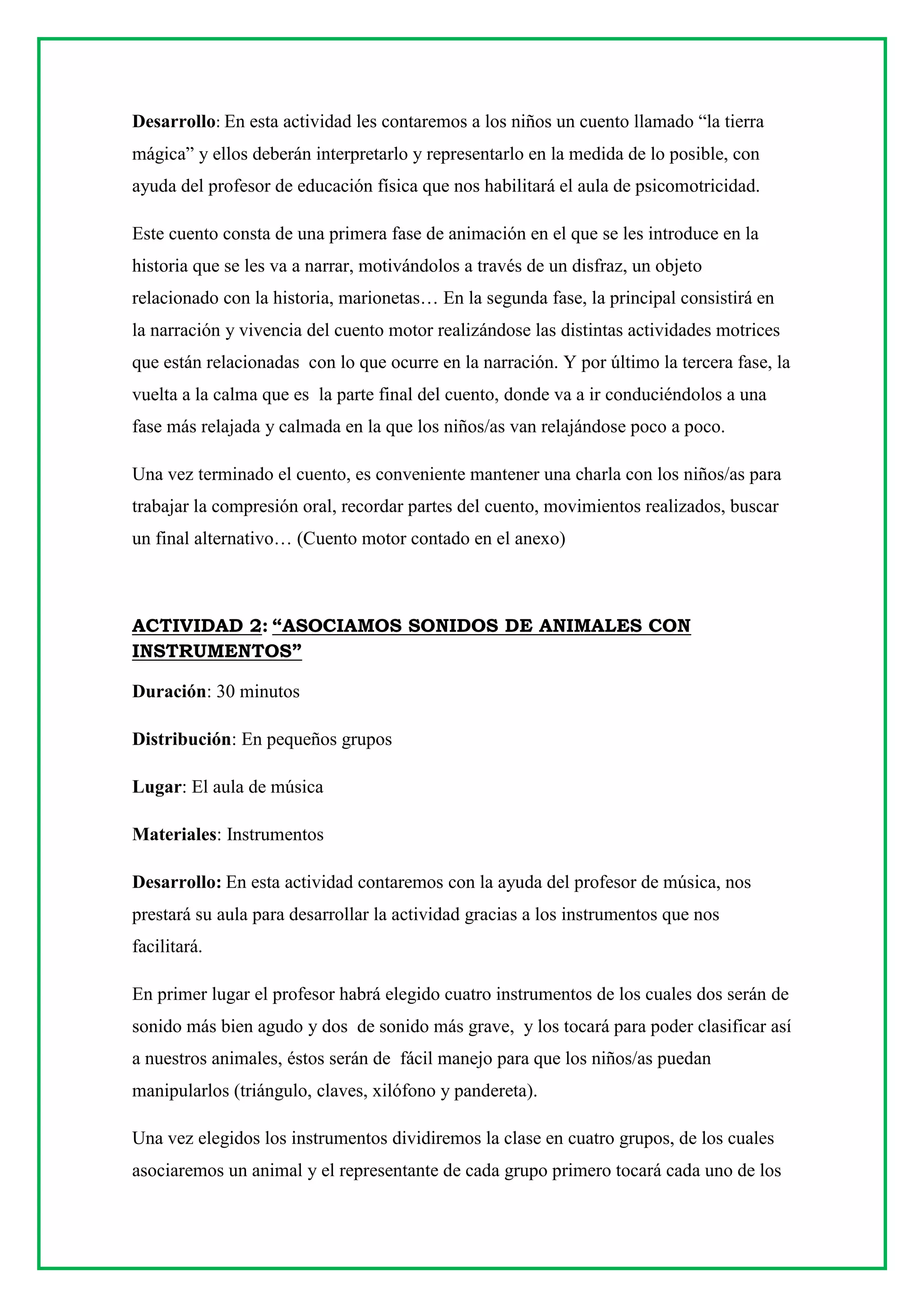 Unidad didáctica los animales de la selva | PDF