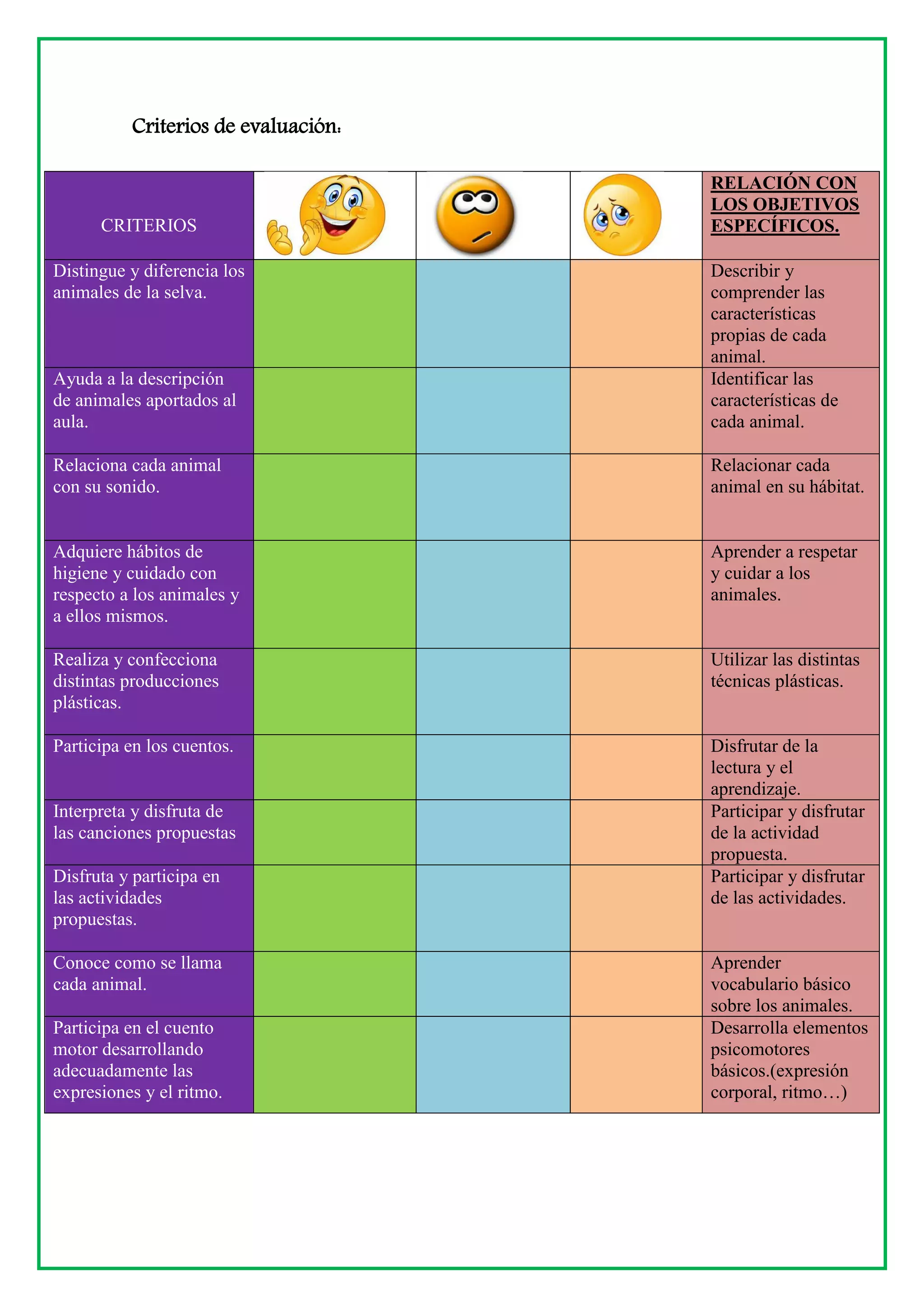 Unidad didáctica los animales de la selva | PDF