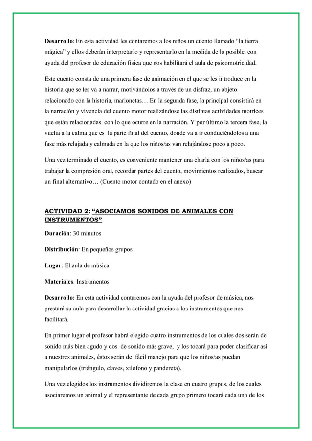 Unidad didáctica los animales de la selva | PDF