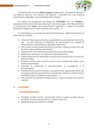 Unidad didáctica movemos el cuerpo | PDF