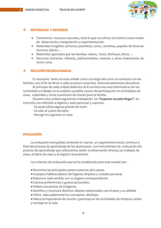 Unidad didáctica movemos el cuerpo | PDF