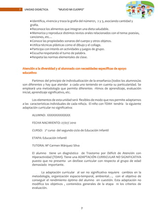 Unidad didáctica movemos el cuerpo | PDF