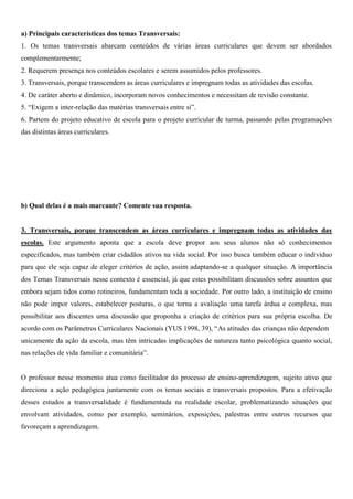 Unidade 2 concepções atuais dos temas transversais. | PDF