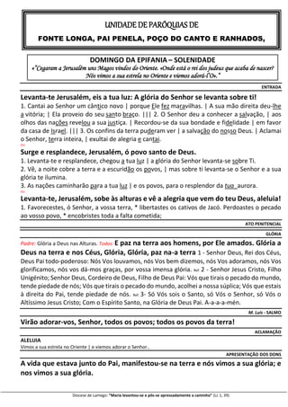 Cânticos Epifania do Senhor / Reis | DOCX