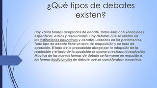 El debate | PPTX