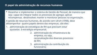 GESTÃO DE PESSOAS: o que é? qual sua importância? | PPTX