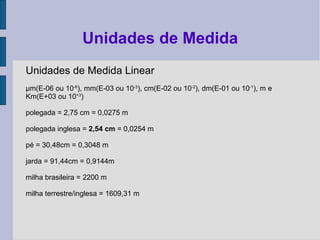Unidades de Medidas e Angulares | PPT