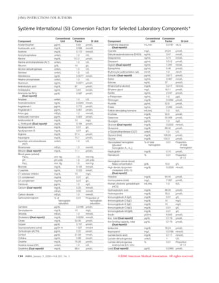UNIDADES Y FACTORES DE CONVERSION EN EL LABORATORIO CLINICO | PDF