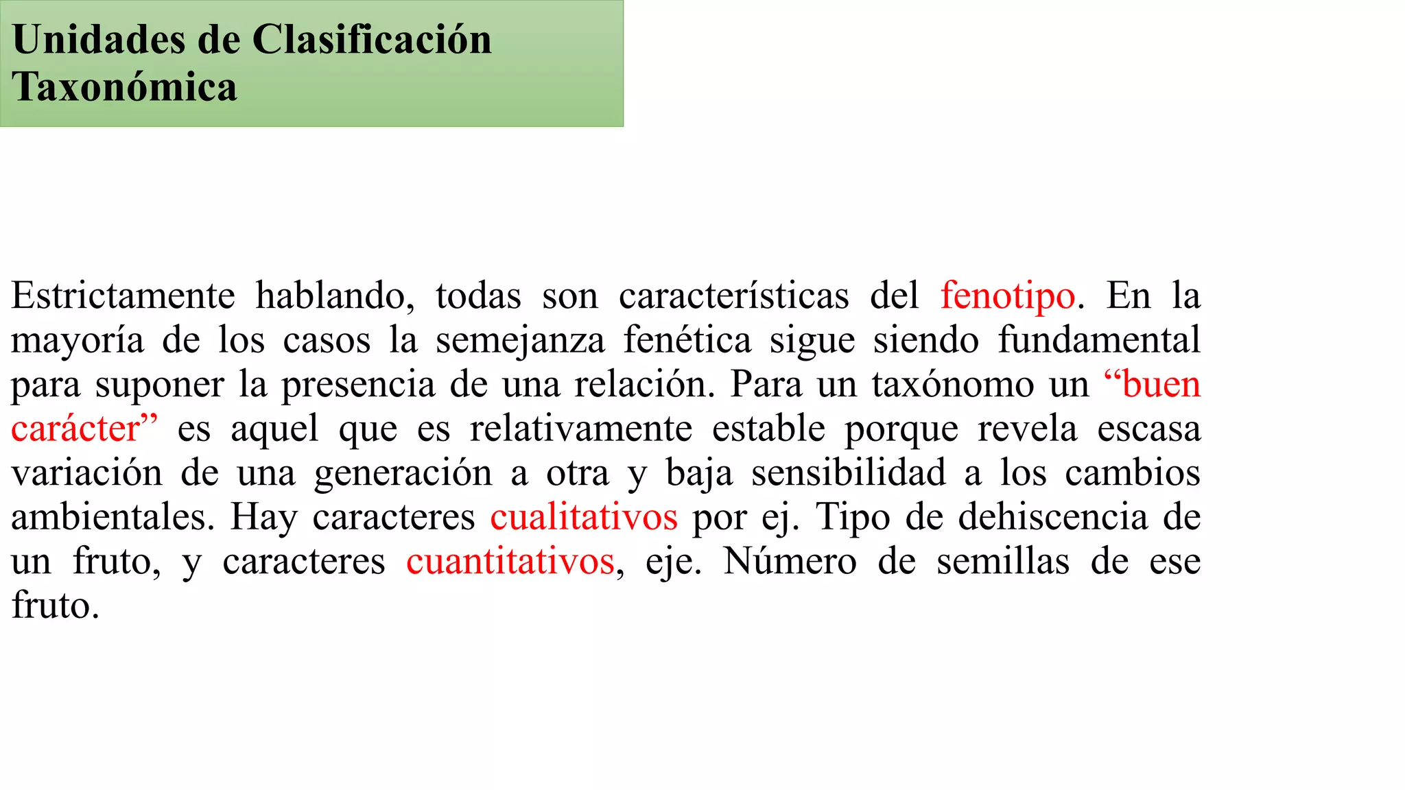 Unidades de clasificación taxonómica | PPTX