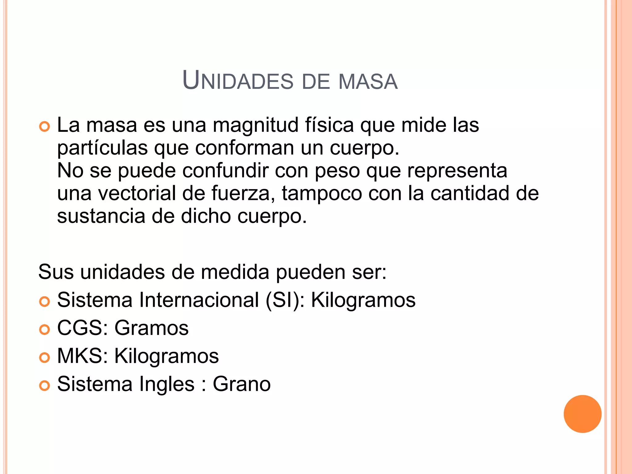 Medidas de masa | PPTX
