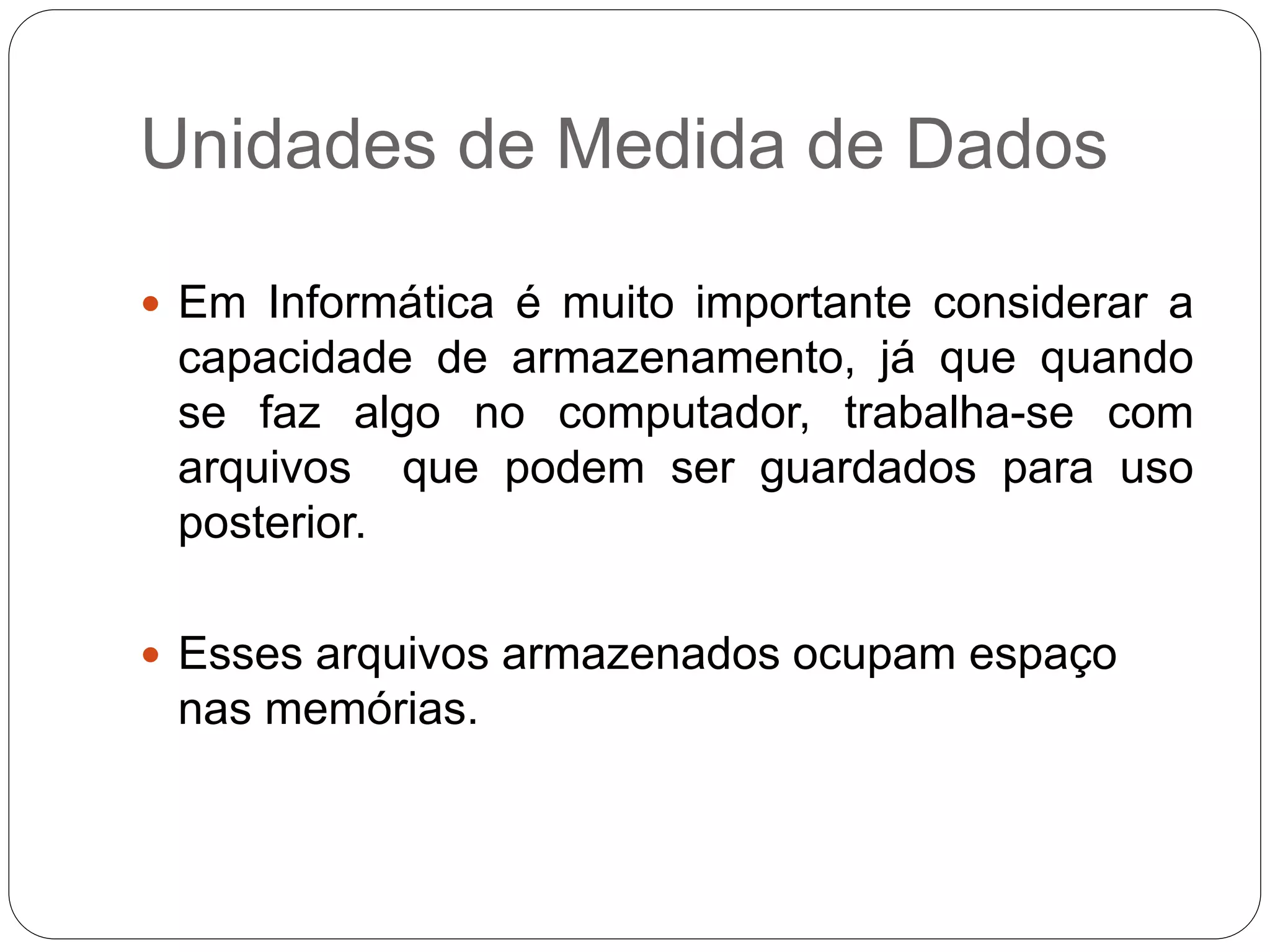 Unidades de medida de dados | PPTX