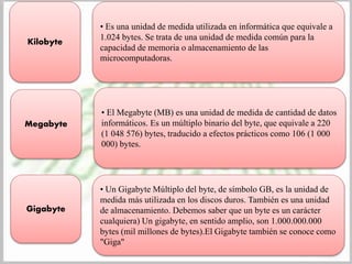 Unidades de medida de informacion | PPTX