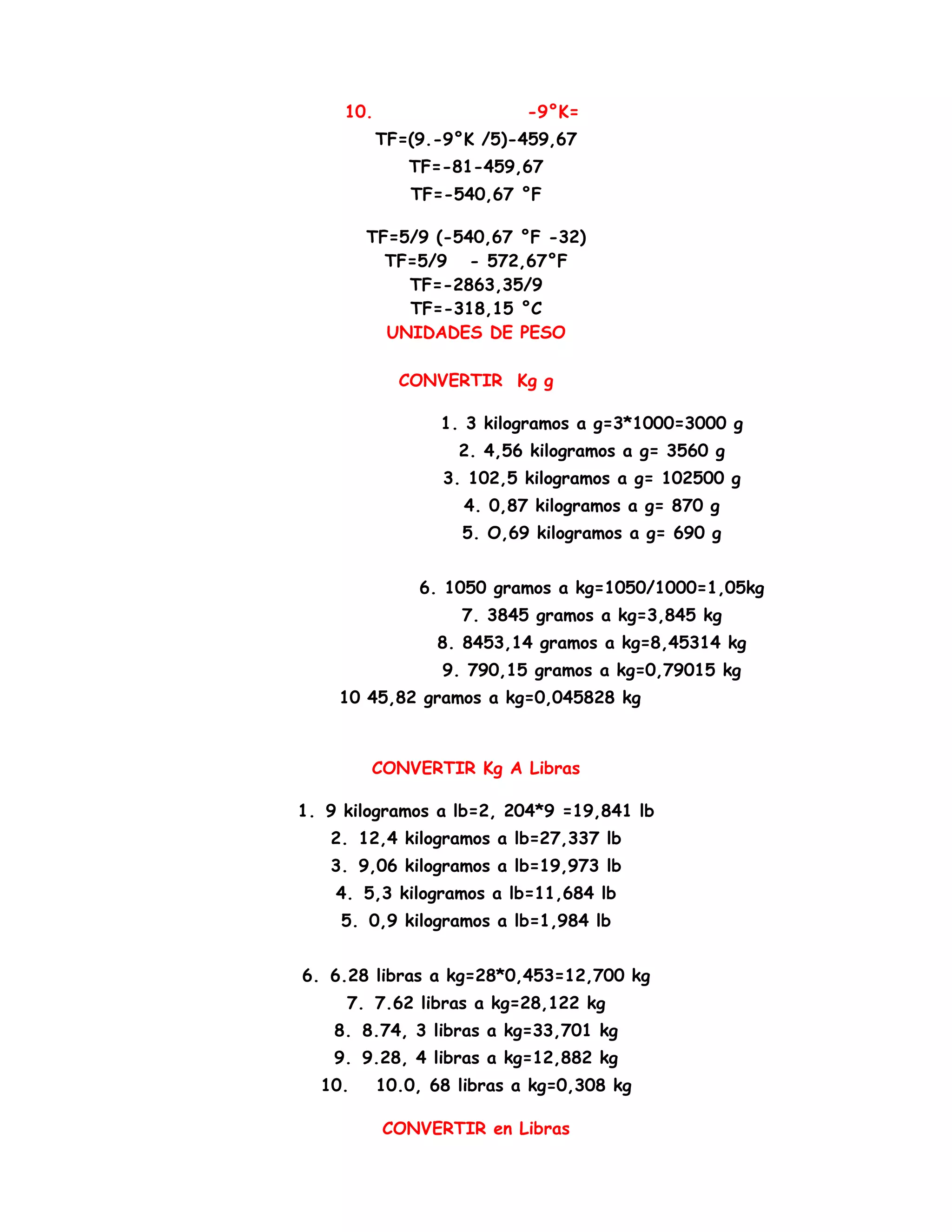 Unidades de peso | DOCX