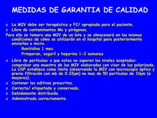 Unidad funcional de mezclas intravenosas | PDF