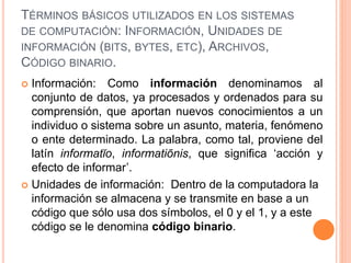 Unidad i . evolucion y definiciones | PPT | Computing | Technology ...
